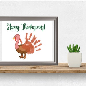 Printable Handprint Art | Happy Thanksgiving! | Thanksgiving Craft ...