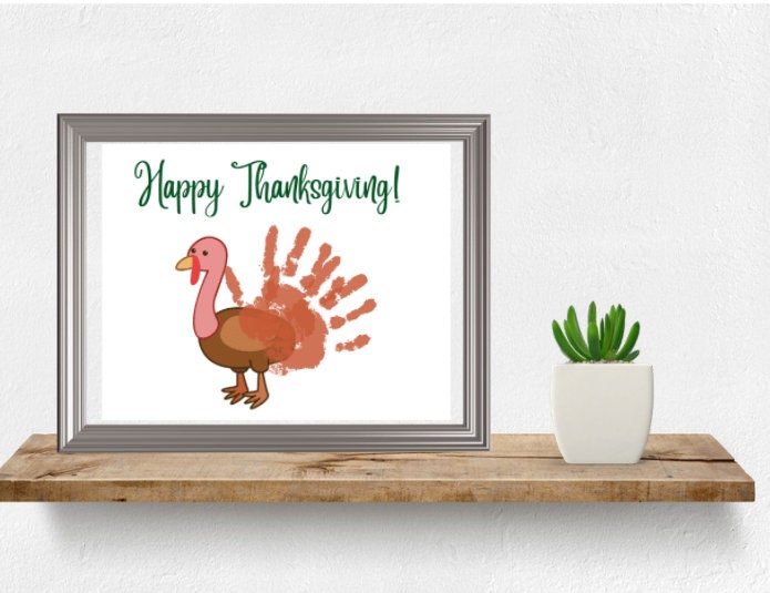 Printable Handprint Art | Happy Thanksgiving! | Thanksgiving Craft ...