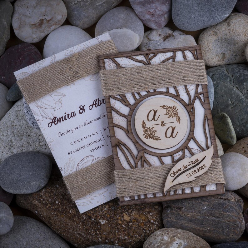 Rustic Wedding Invitation Wedding Invitations Wood Wedding - Etsy