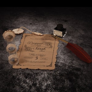 Custom Rustic Scroll Wedding Invitation Wood & Acrylic Wedding Invites ...