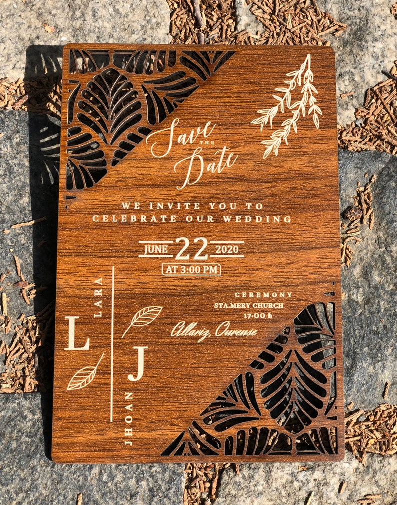Rustic Wedding Invitations Wedding Invitation Card Wood - Etsy