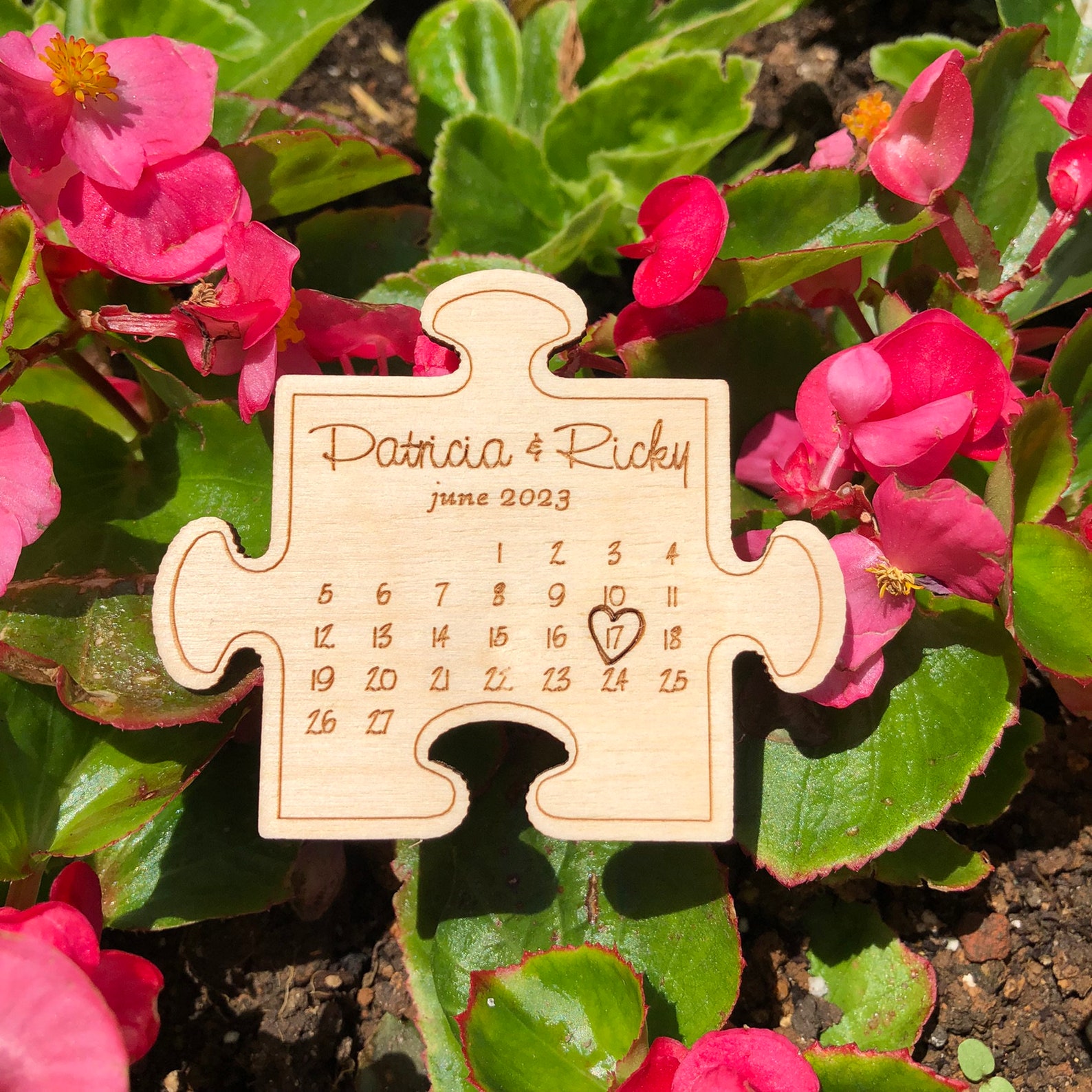 Wood Puzzle Pieces Wedding Ornaments Personalized Jigsaw - Etsy