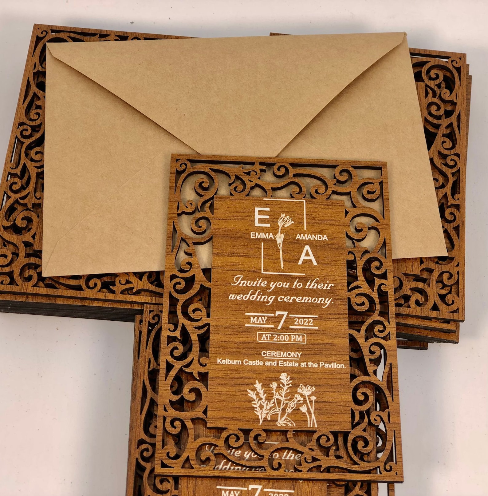 Rustic Wedding Invitations Wedding Invitation Card Wood - Etsy