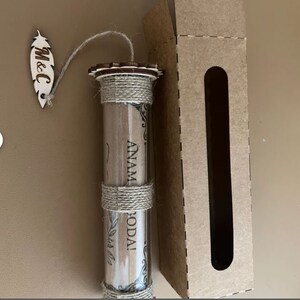 Rustic Acrylic Scroll Wedding Invitation Handcrafted Wood and Wood and ...