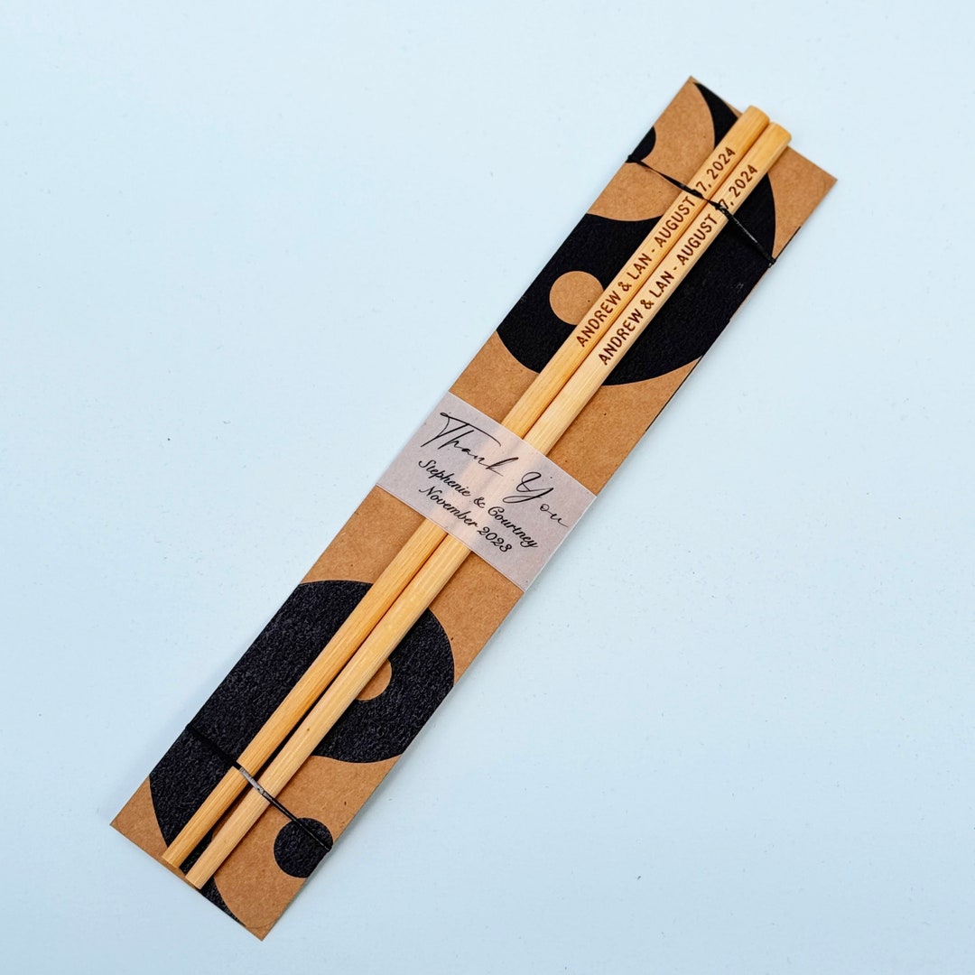 Engraved and Personalized Chopsticks, Unique Wedding Favors ...