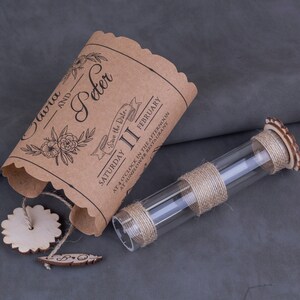 Custom Rustic Scroll Wedding Invitation Wood & Acrylic Wedding Invites ...