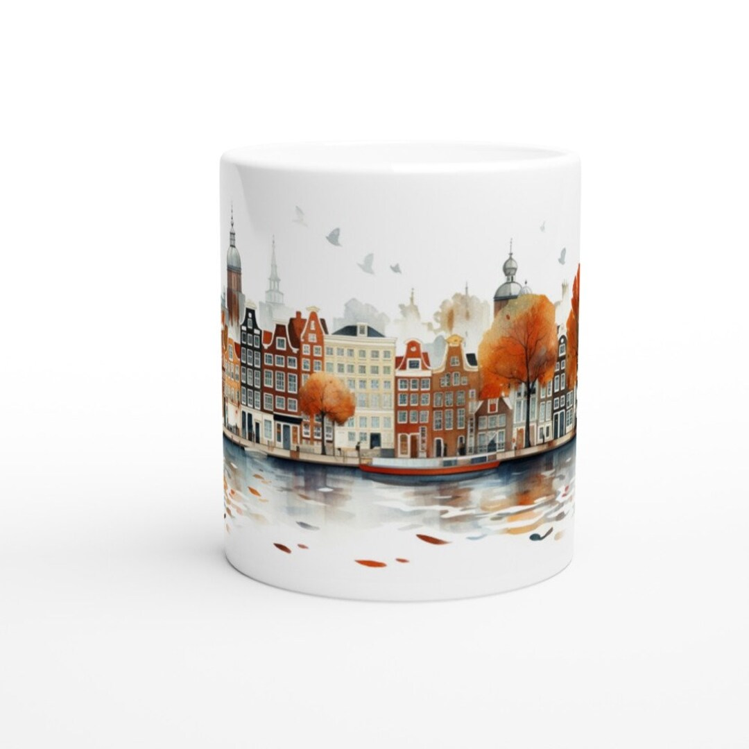 Amsterdam Ceramic Mug - Amsterdam City Gift - Amsterdam City Print ...