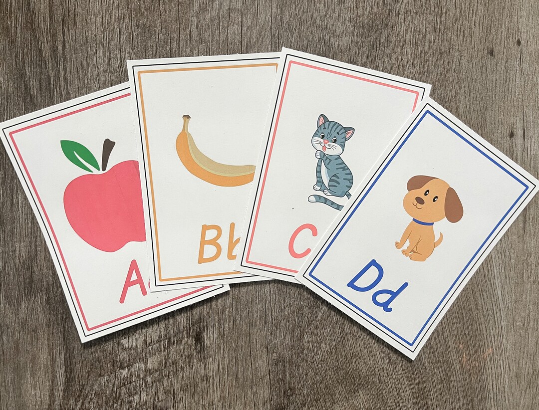 Alphabet Flash Cards W/ D'nealian Handwriting Upper + Lowercase ...