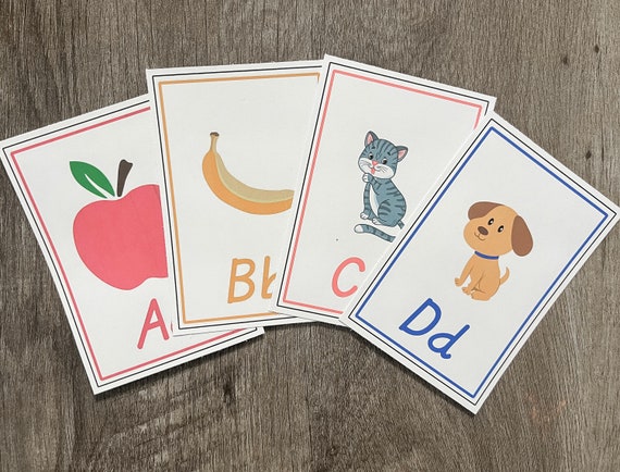 Alphabet Flash Cards W/ D'nealian Handwriting Upper - Etsy