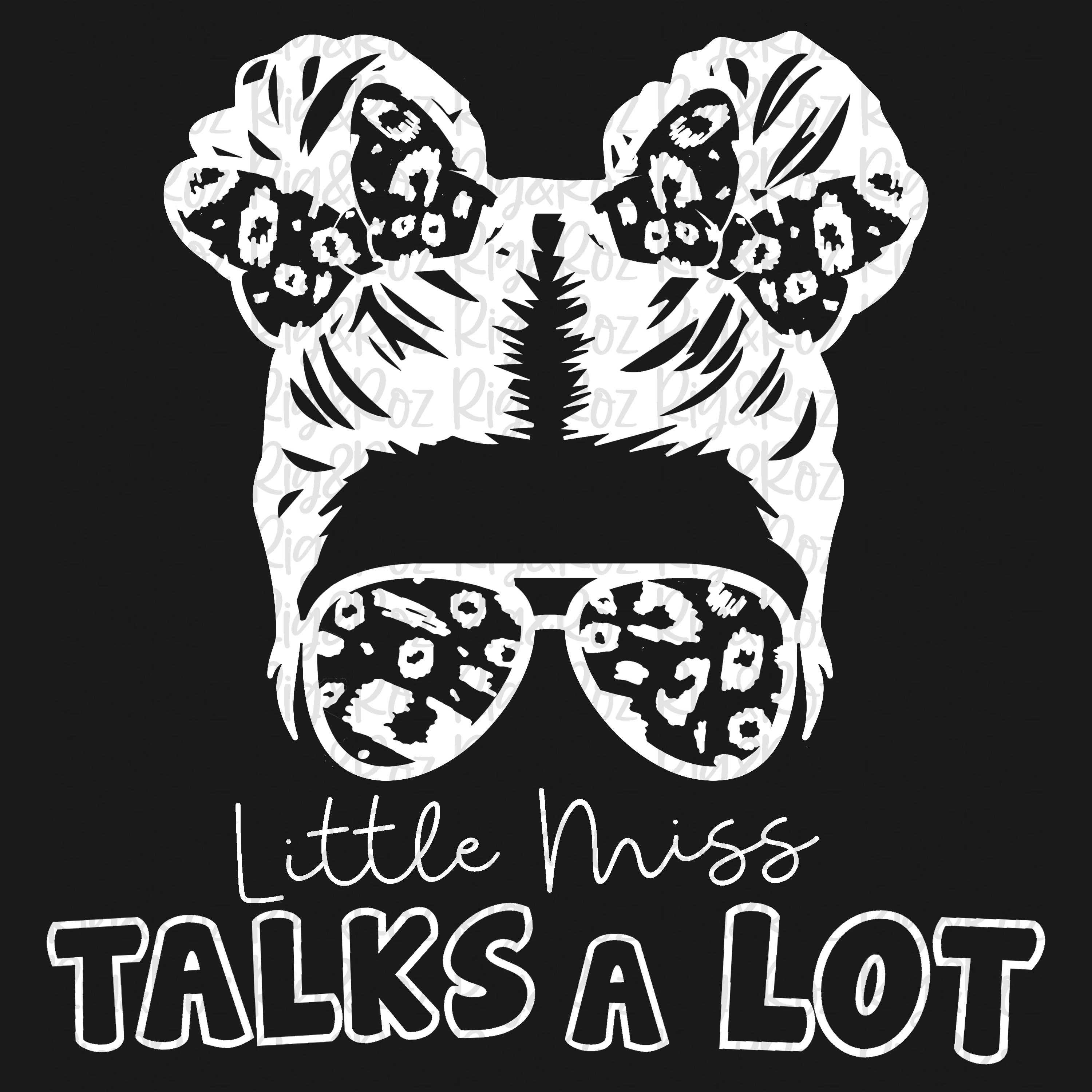 Little Miss Talks A Lot digital Download PNG NO BACKGROUND white Color ...