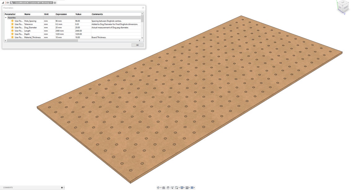 Customisable Festool MFT / MFT3 Style Workbench Top. Digital PDF and ...