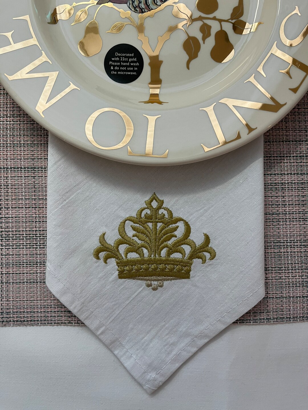 Renaissance Crown Table Napkin - Etsy