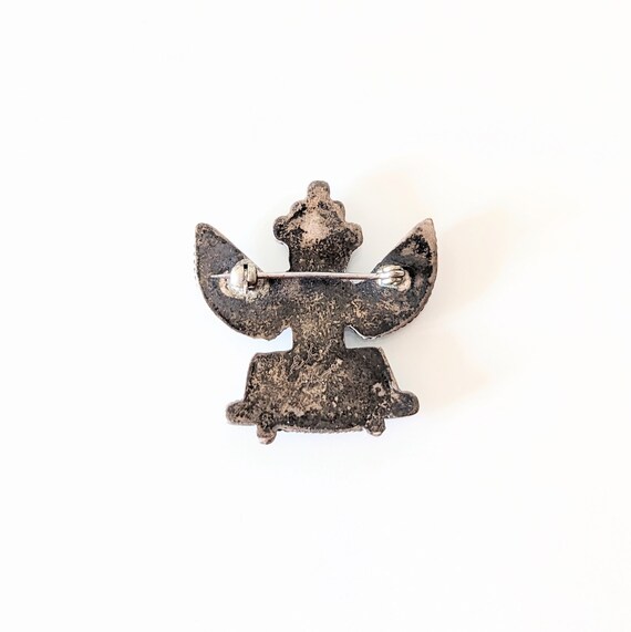 Vintage Zuni Knifewing Brooch, Silver with Mosaic Inl… - Gem