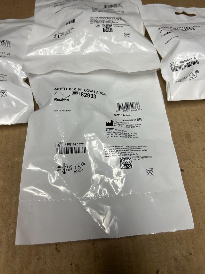 Lot of 4 NEW FACTORY SEALED Packs Resmed Airfit P10 Nasal Pillow Large ...