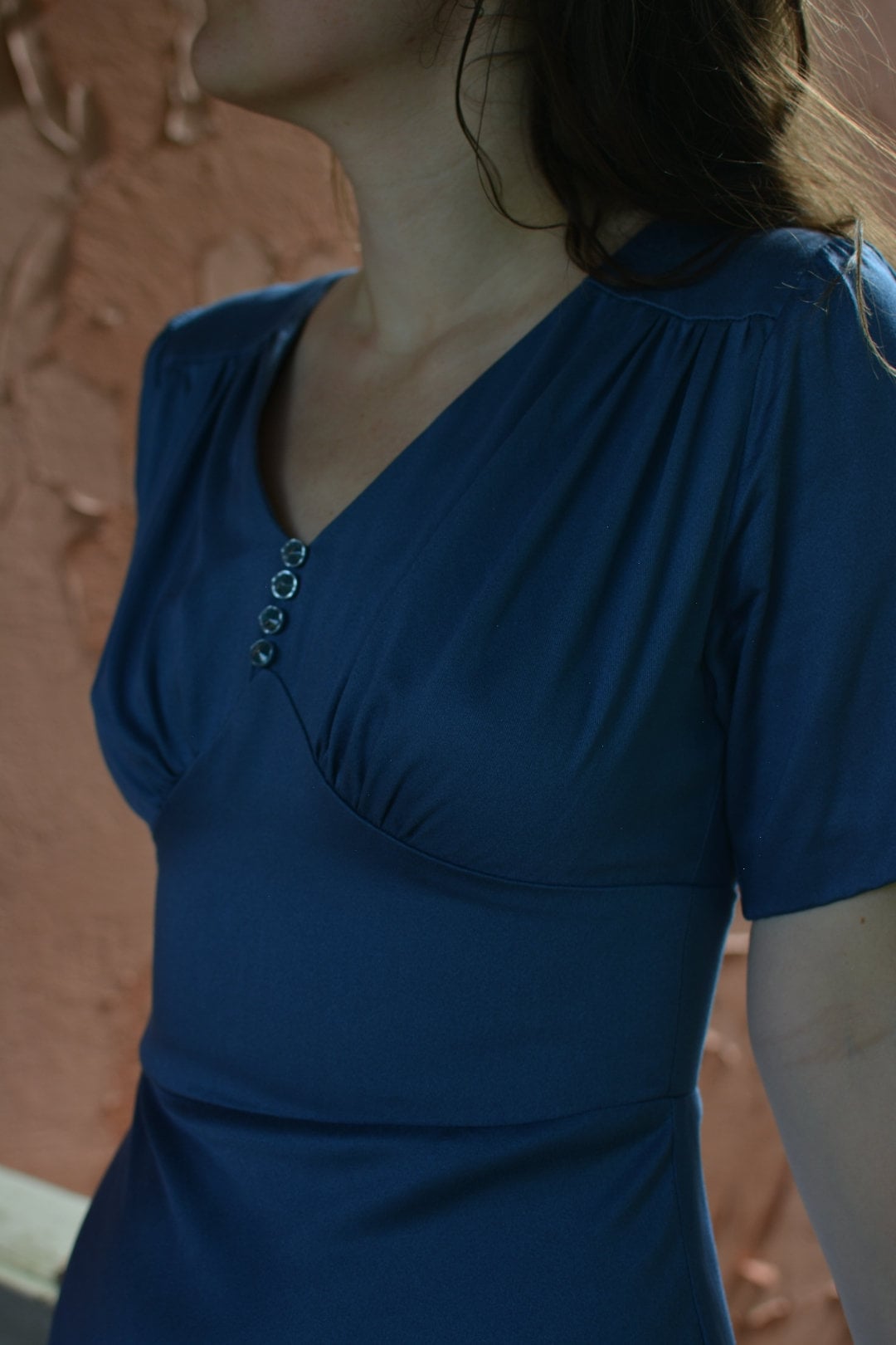 Dusty Blue Bias Cut 30s Style Midi Dress - Etsy