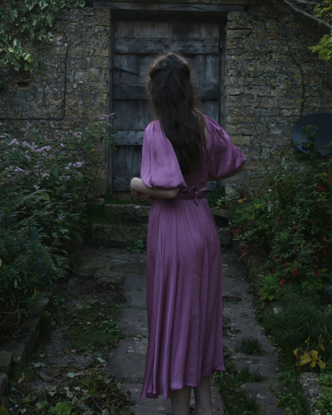 Vintage Style Satin Effect Violet Party Dress - Etsy