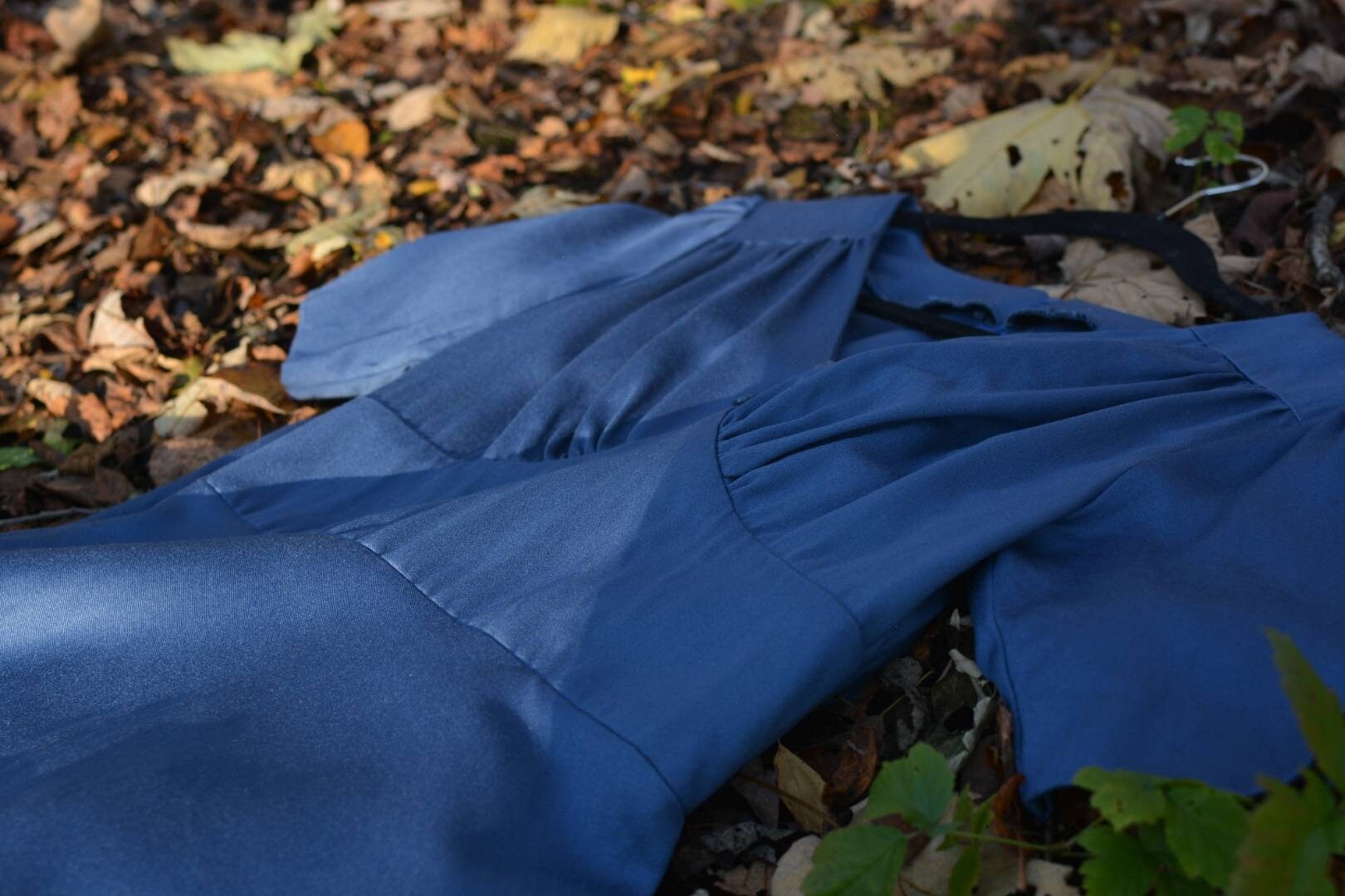 Dusty Blue Bias Cut 30s Style Midi Dress - Etsy