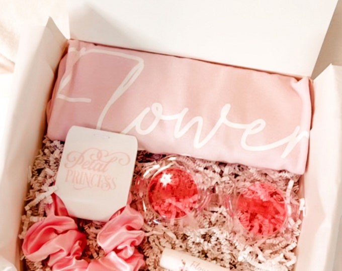 Custom Flower Girl Box Pink Flower Girl Proposal Box Gift Idea for ...