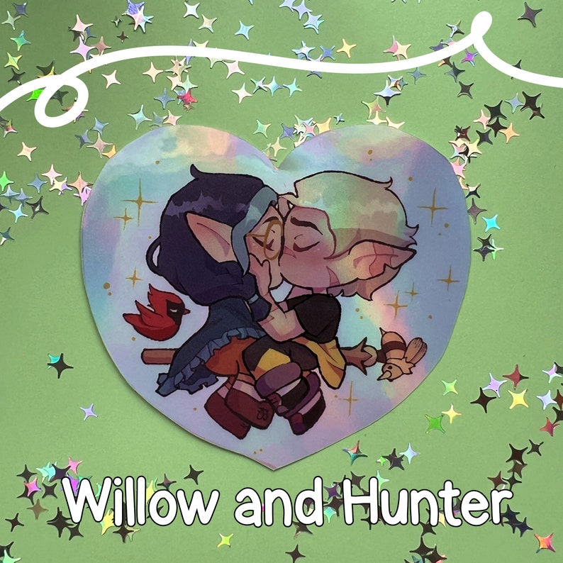 TOH Heart Stickers Holographic - Etsy