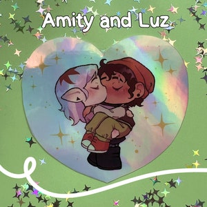 TOH Heart Stickers Holographic - Etsy