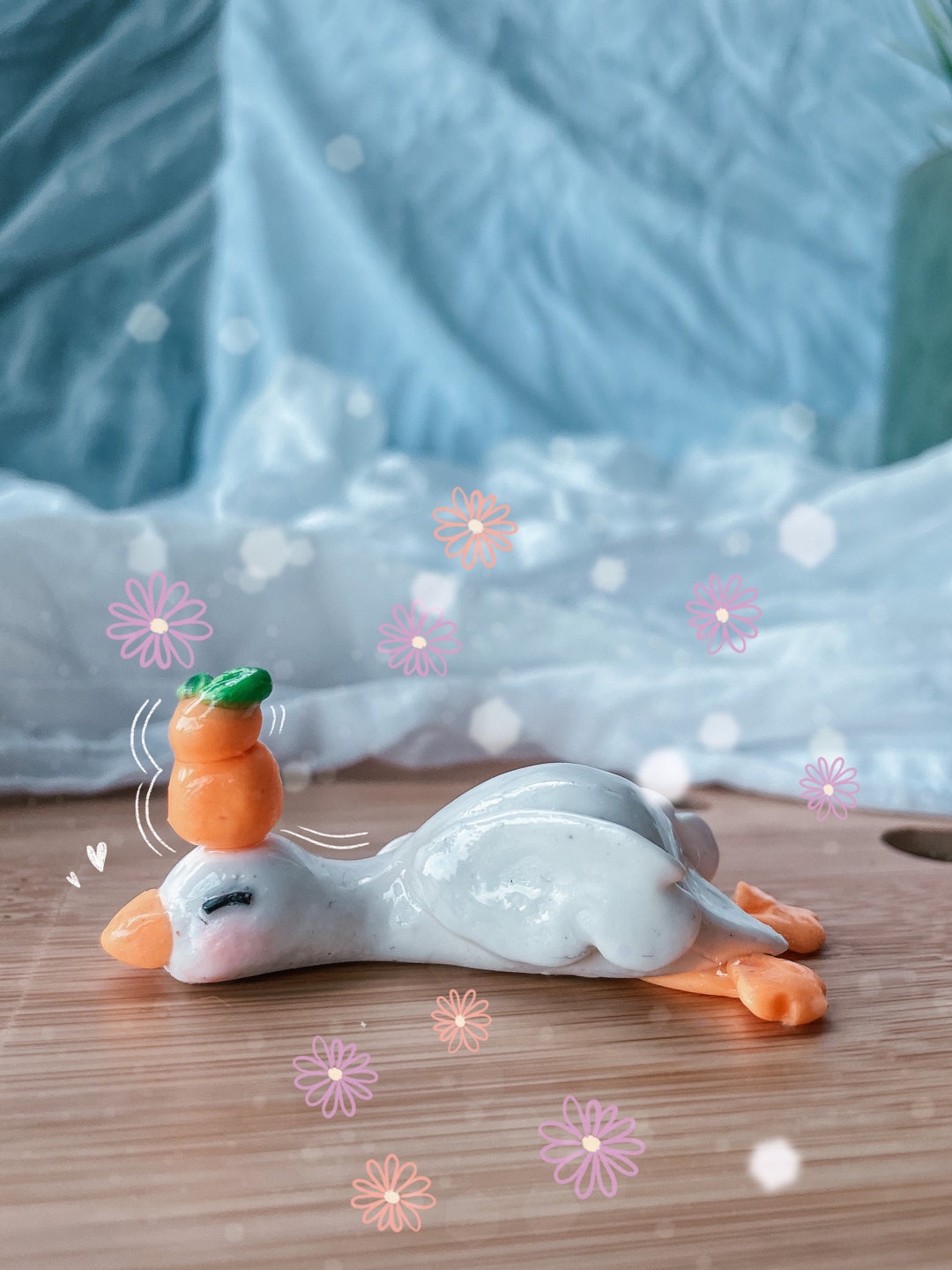 Handcrafted Polymer Clay Duck Desk Friend Figurine Choose Your Desk ...