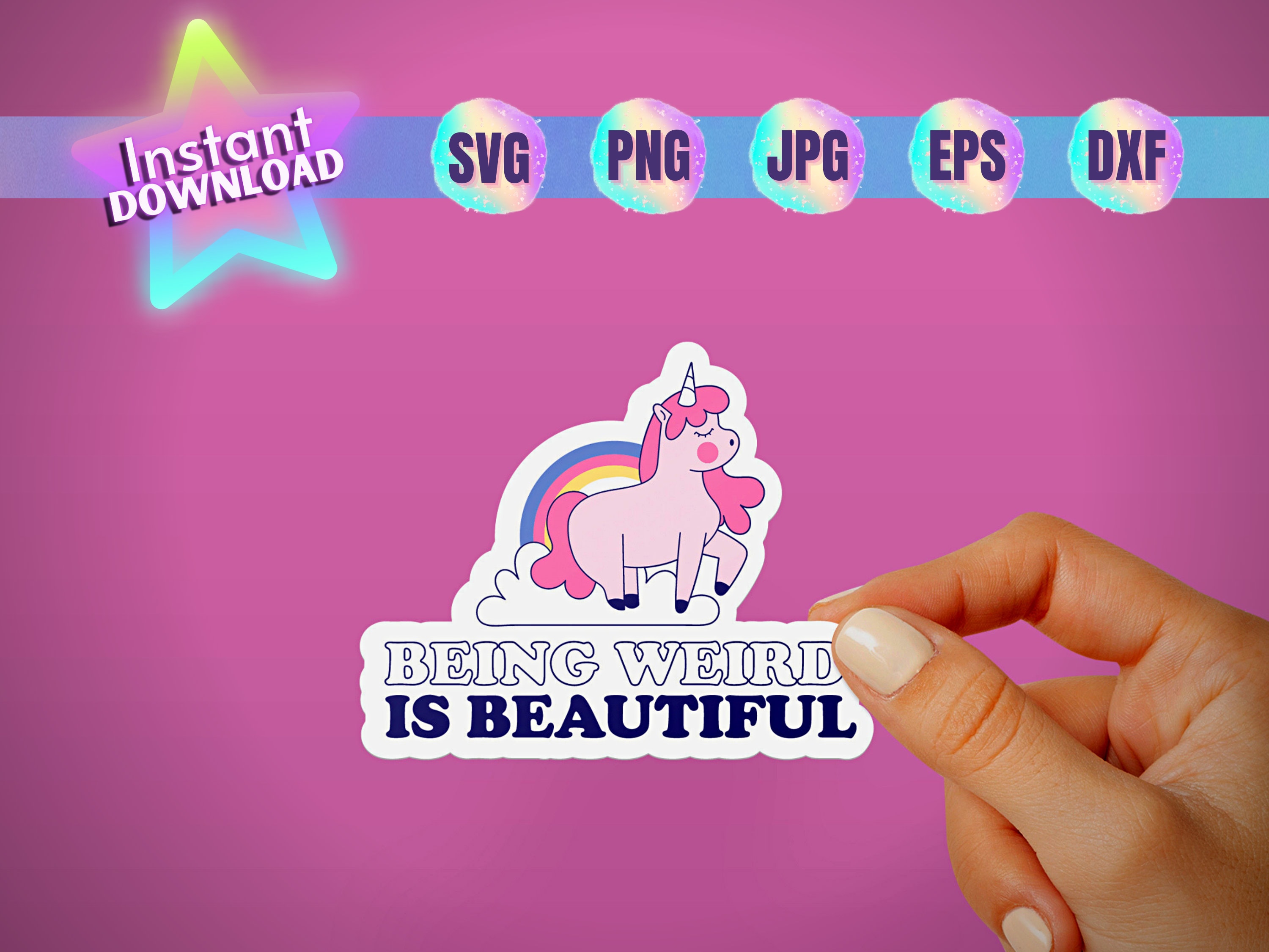 Being Weird is Beautiful Unicorn Layered SVG Cute Unicorn - Etsy UK