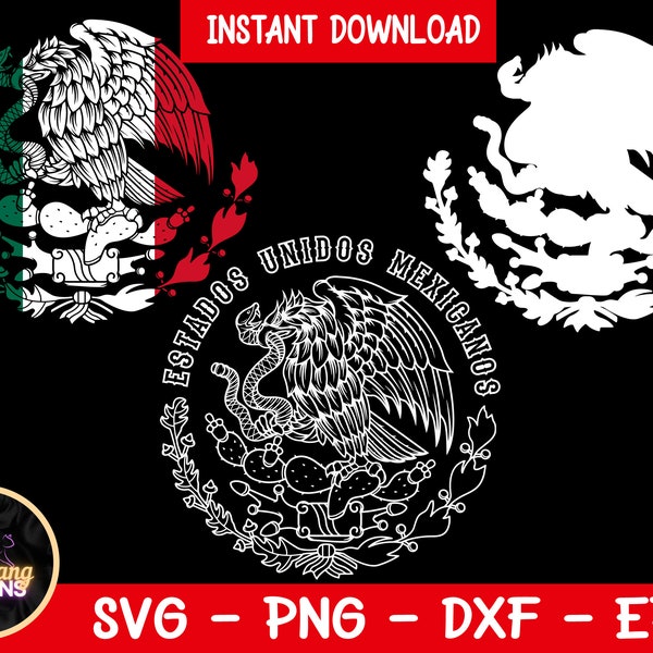 Mexican Flag Eagle Dxf File - Etsy