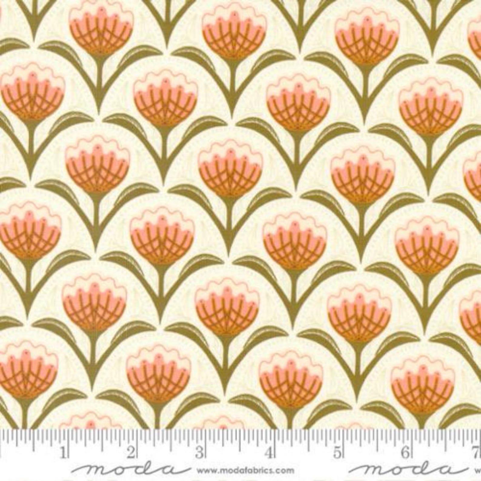 Quaint Cottage Floral Fabric: Multi-color Cotton by Gingiber for Moda ...