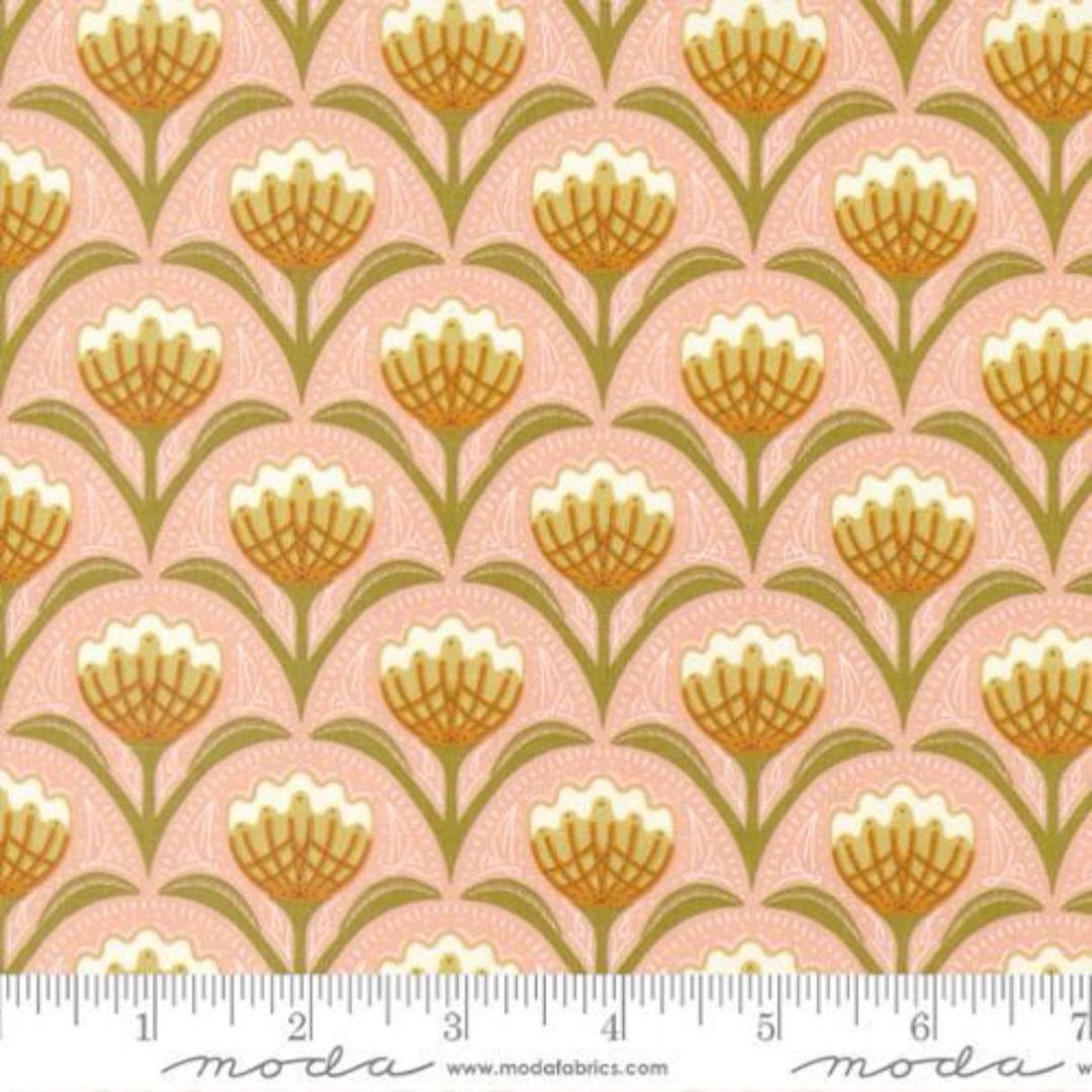 Quaint Cottage Floral Fabric: Pink Cotton, Gingiber for Moda - Etsy