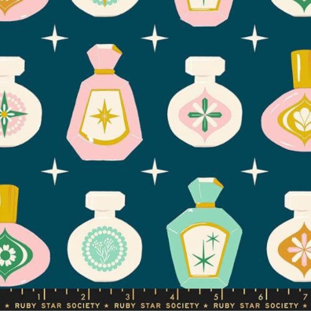 Ruby Star Society Fabric, Curio-perfume-galaxy, Moda, Melody Miller ...