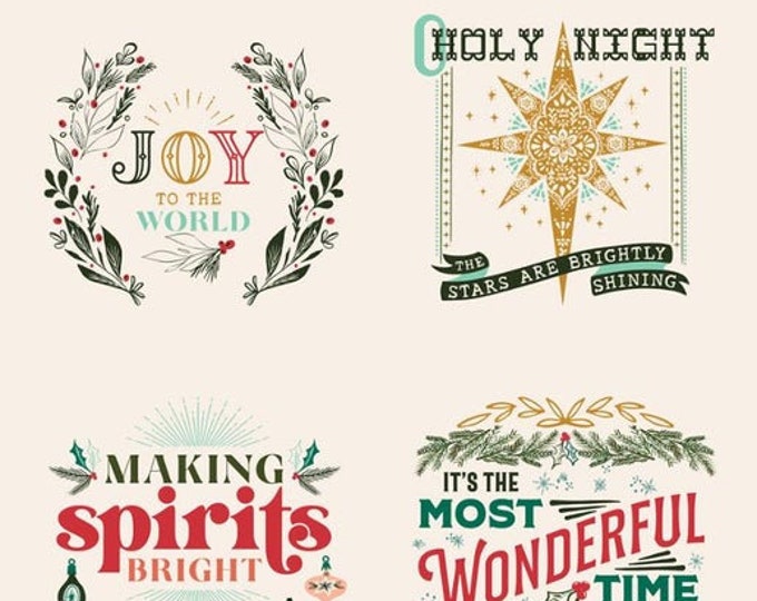 CHEER & MERRIMENT Christmas Songs Panel 45530 11 by - Etsy