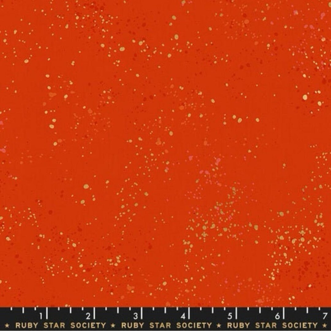 Speckled-warm Red-metallic, Fabric, Fabric by the Yard, Rashida Coleman ...