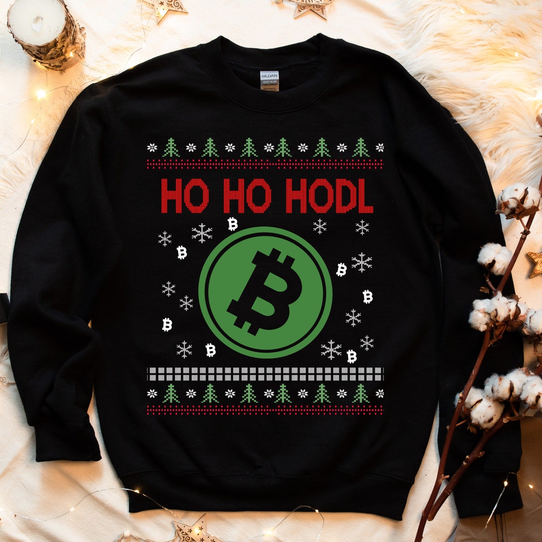 Ugly Christmas Sweater Ho Ho Hodl Funny Ugly Sweater Unisex Sweatshirt ...