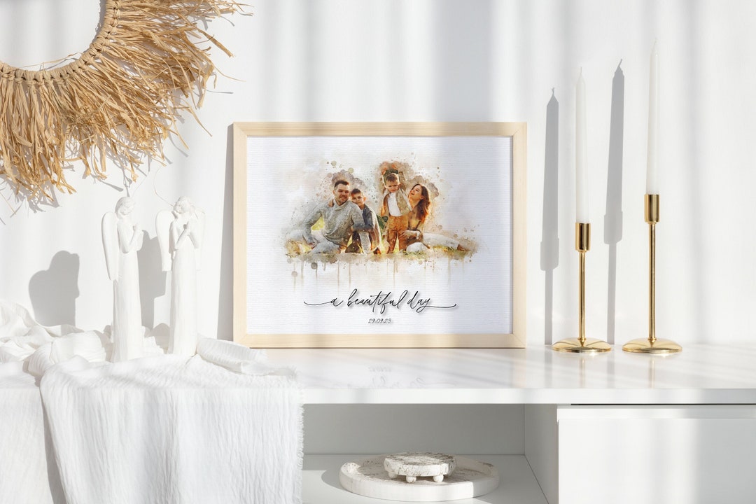 Personalized Family Poster in Watercolor Style / Portrait - Etsy