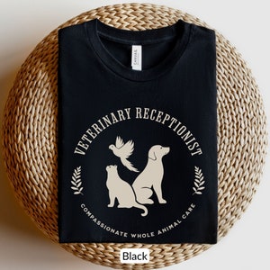 Vet Receptionist T-shirt, Vintage Style Veterinary Receptionist Tee ...