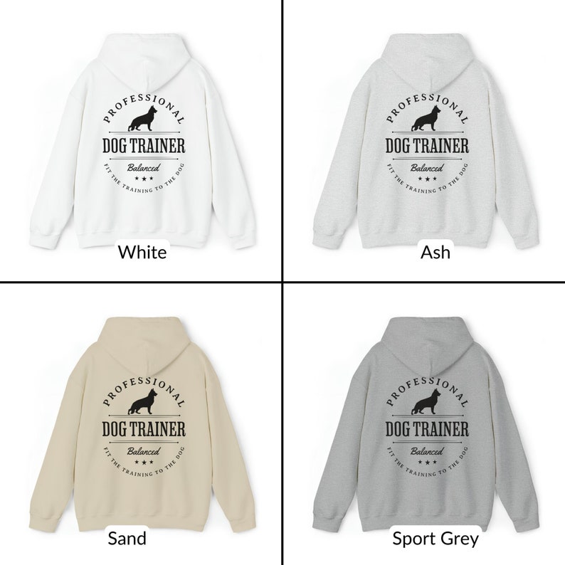Balanced Dog Training Hoodie Back Print, Personalized Dog Trainer Gift ...