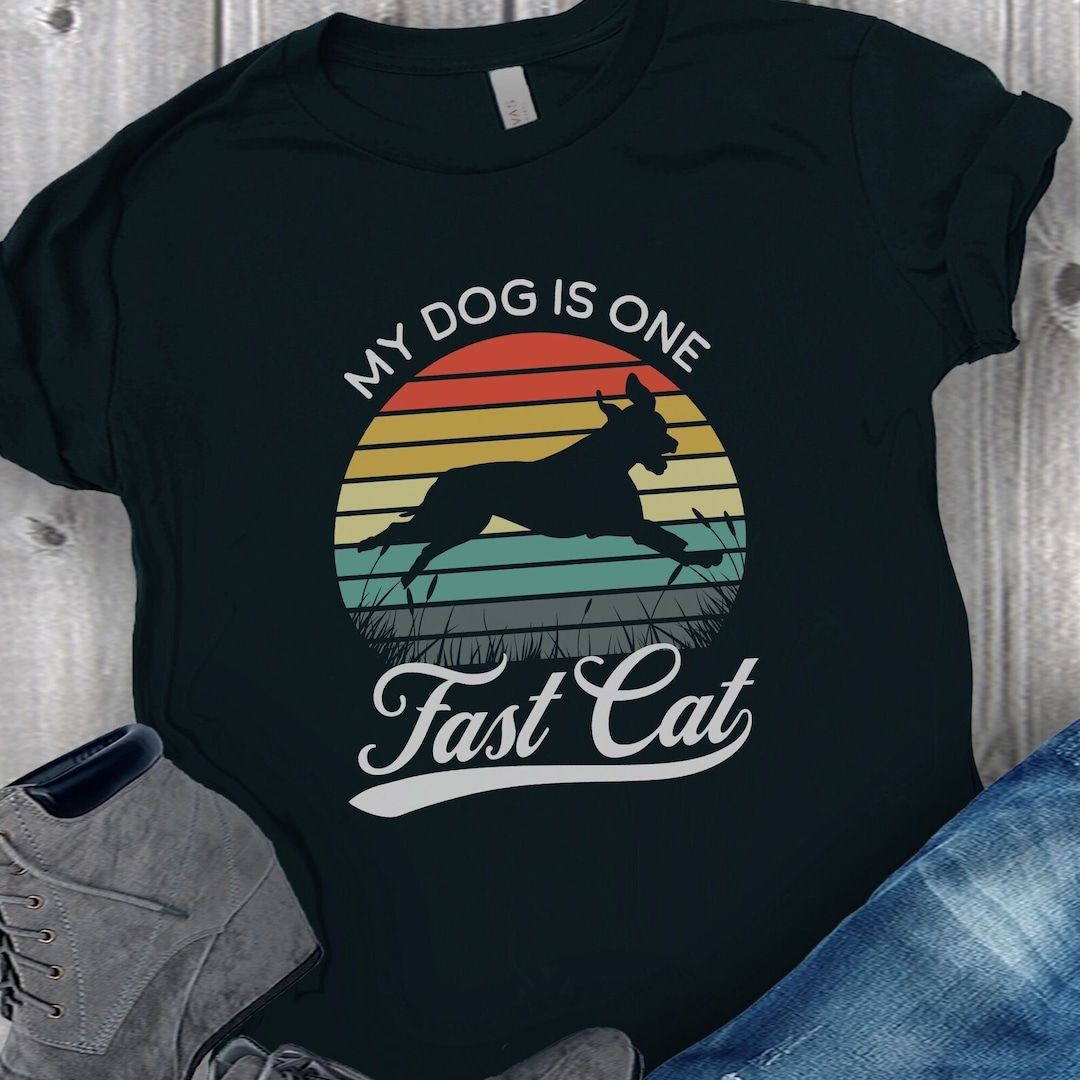 Funny Fast Cat T-shirt, Fastcat Shirt, Retro Lure Coursing Tee ...