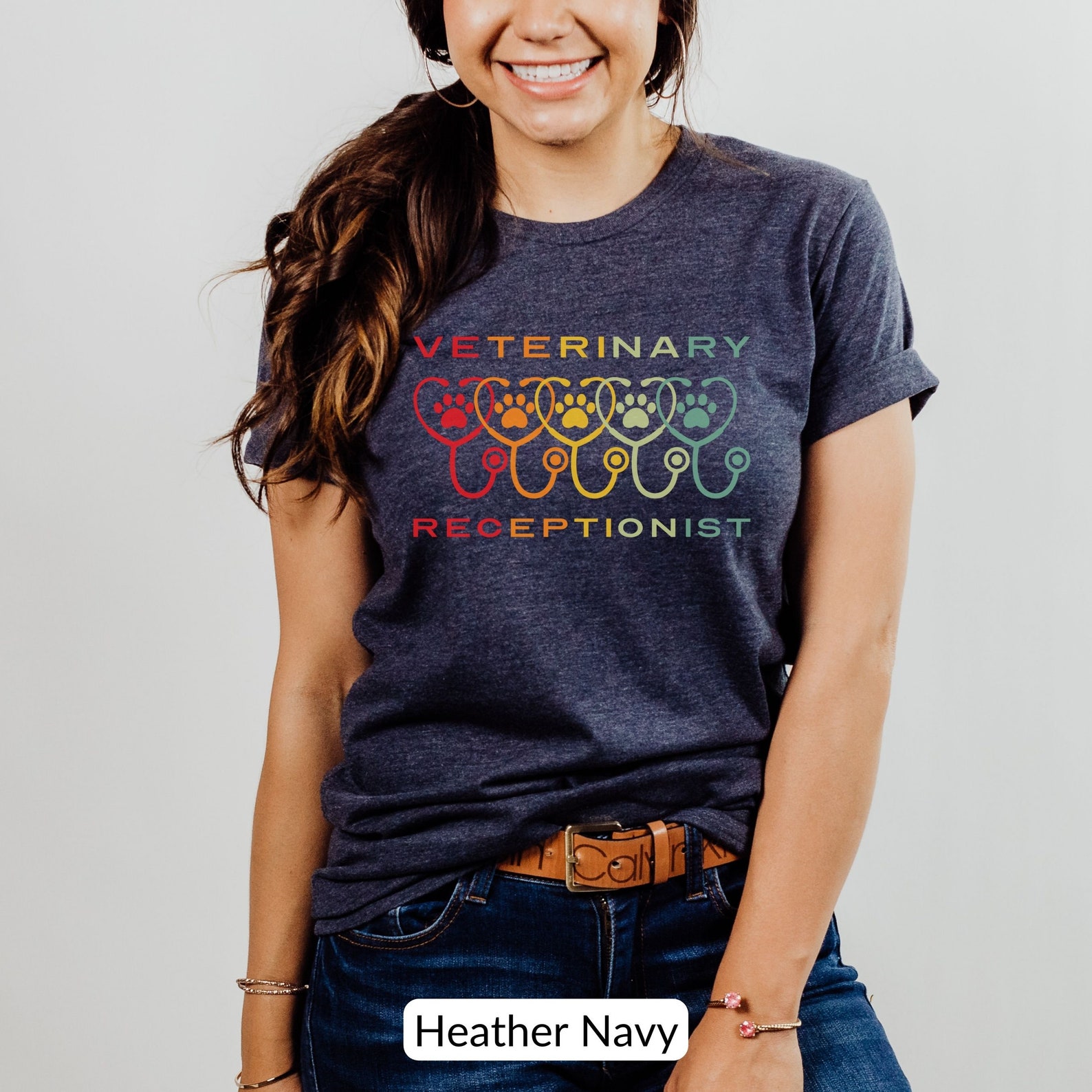 Vet Receptionist T-shirt, Front Office Staff Tshirt for Veterinary ...