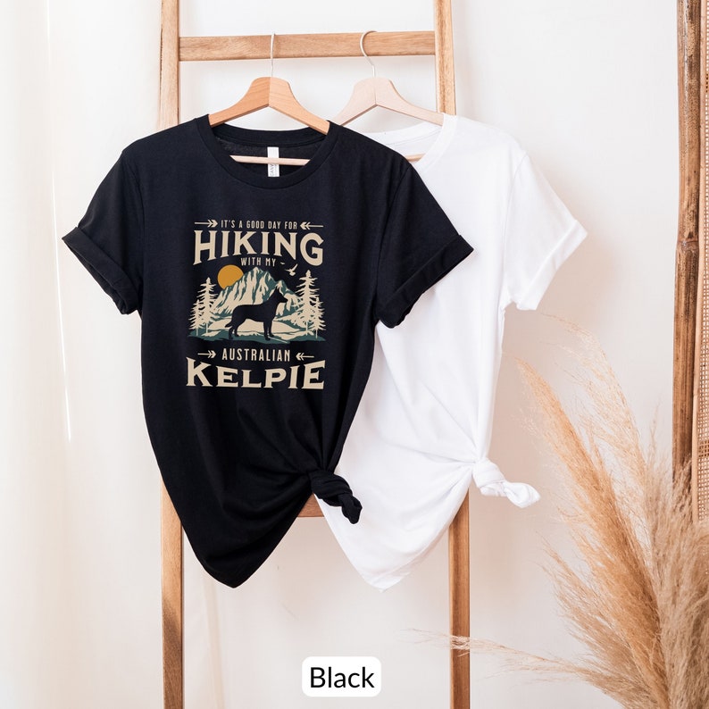 Kelpie Dog T-shirt Hiking With My Australian Kelpie Shirt - Etsy