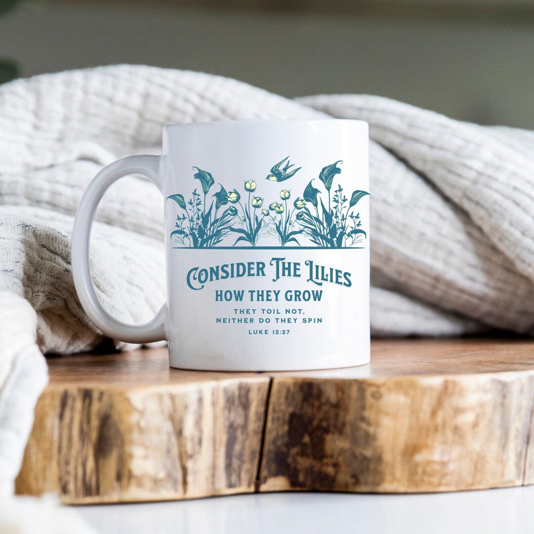 Consider the Lilies Mug, Church Group Gift, Catholic Mug, RCIA Gift ...