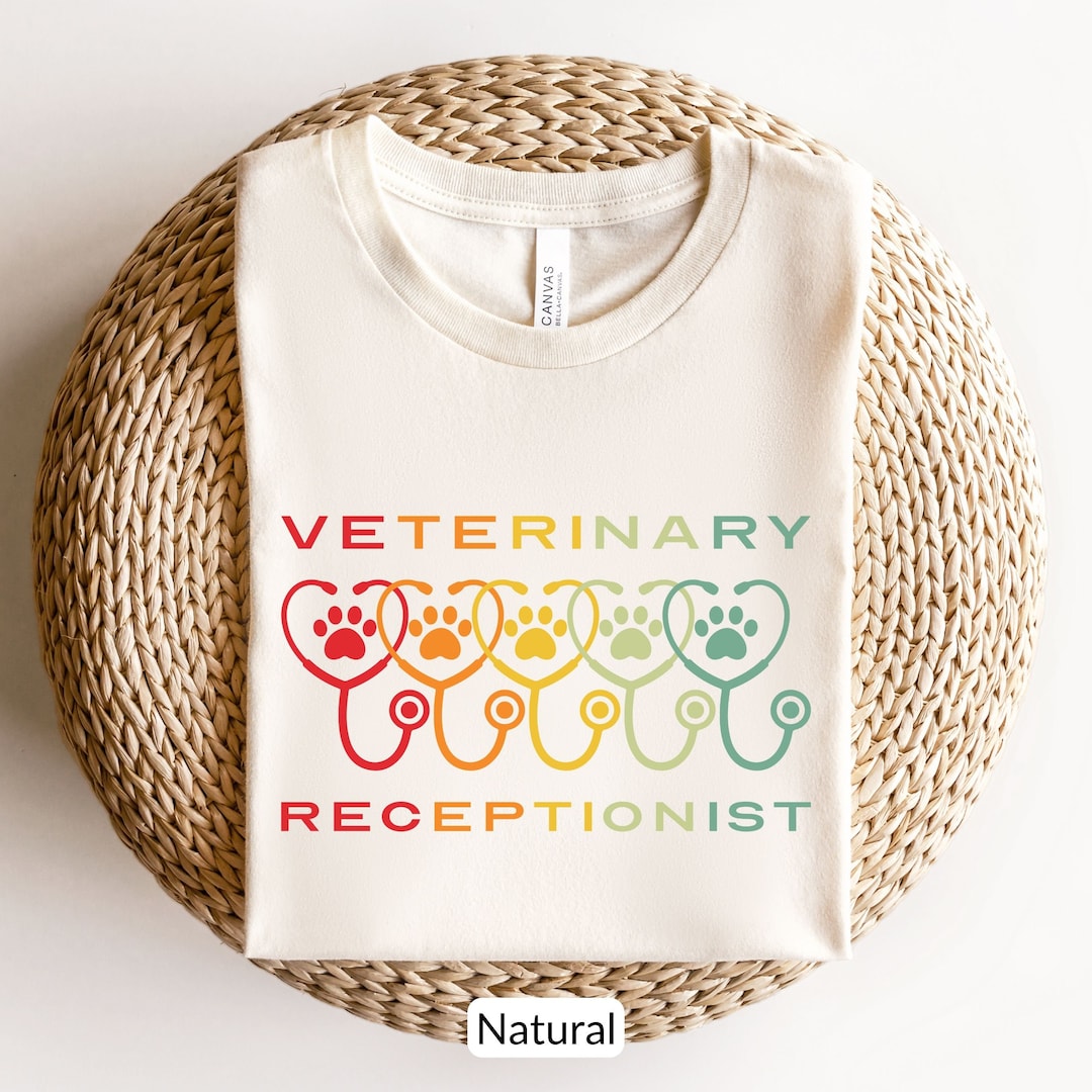 Vet Receptionist Shirt Office Staff T-shirt for Veterinary - Etsy