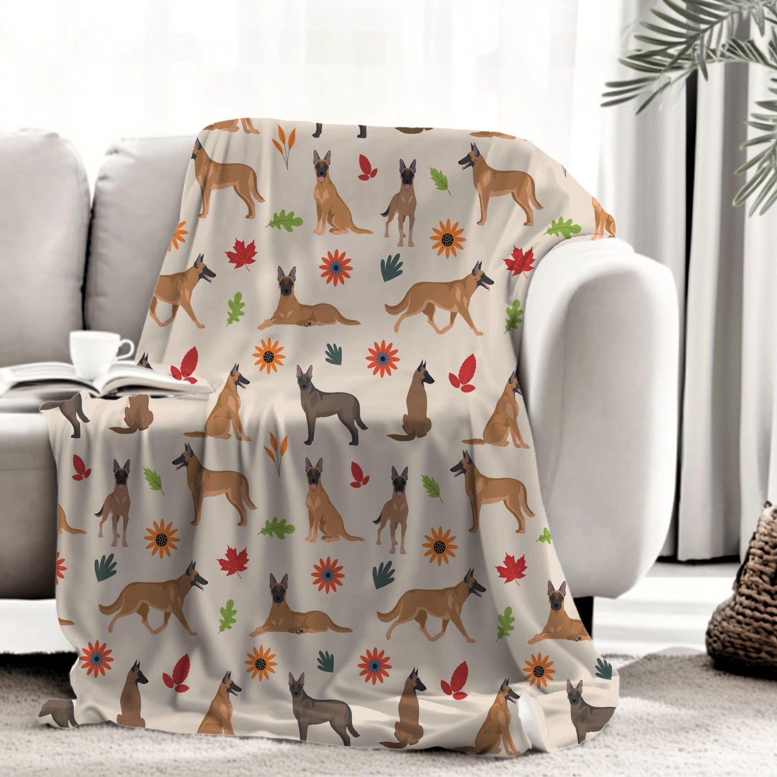 Belgian Malinois Blanket, Malinois Gift, Malinois Lover, Belgian ...