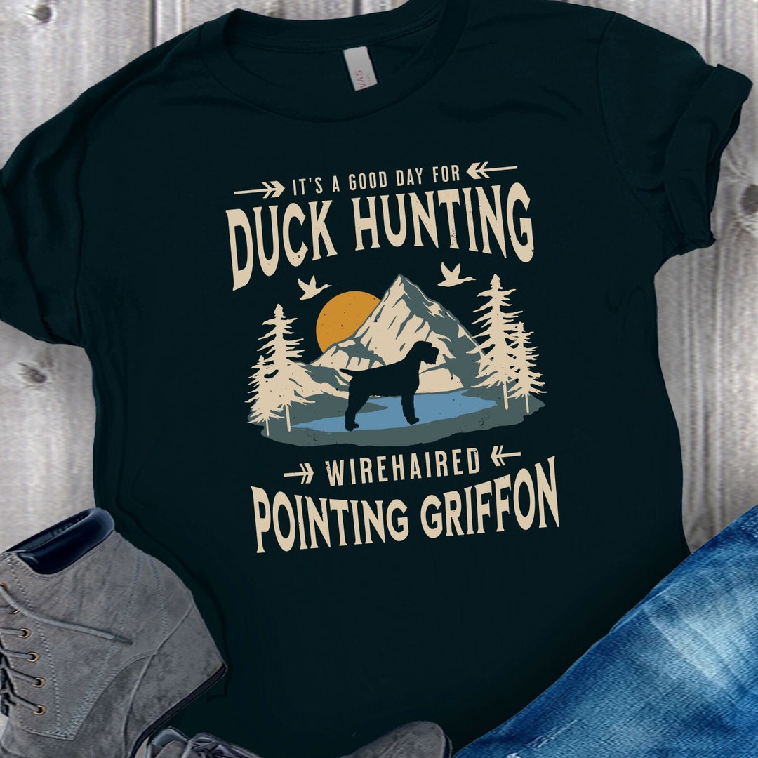 Wirehaired Pointing Griffon T-shirt Duck Hunter Gift for Him Wire ...