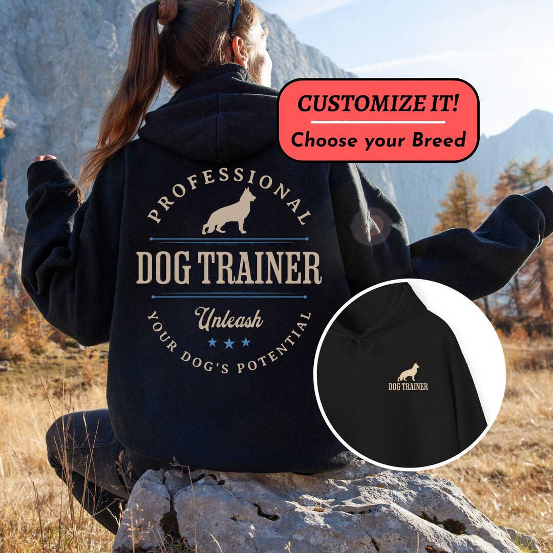 Custom Dog Trainer Hoodie, Dog Training Gift, Dog Sports Gift, Dog ...