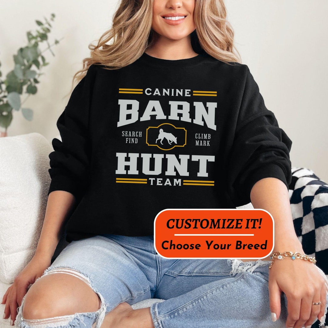 Barn Hunt Team Sweatshirt, Custom Dog Sports Gift, Dog Training ...
