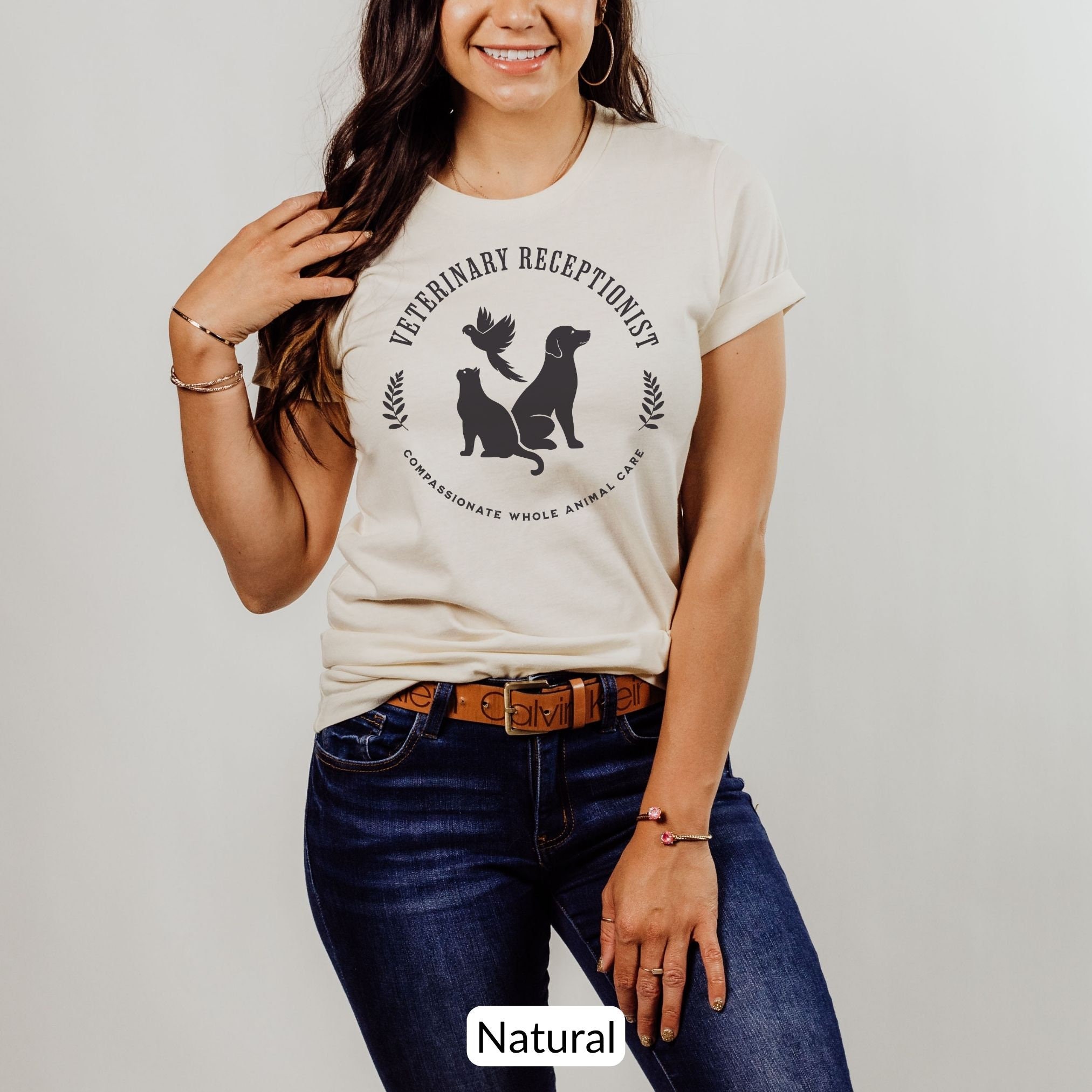 Vintage Style Veterinary Receptionist Tee Vet Reception - Etsy