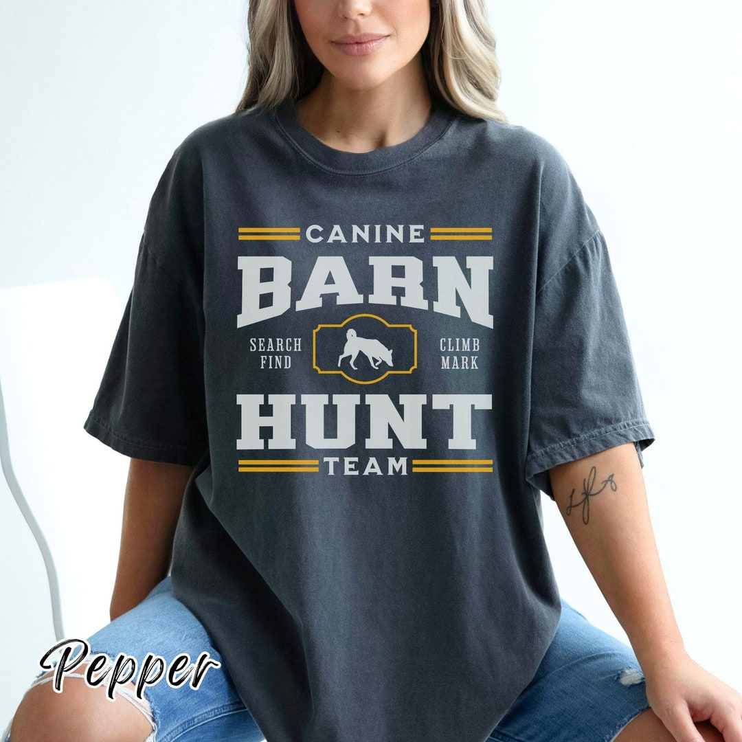 Canine Barn Hunt Team T-shirt, Barn Hunt Training Tshirt, Custom Breed ...