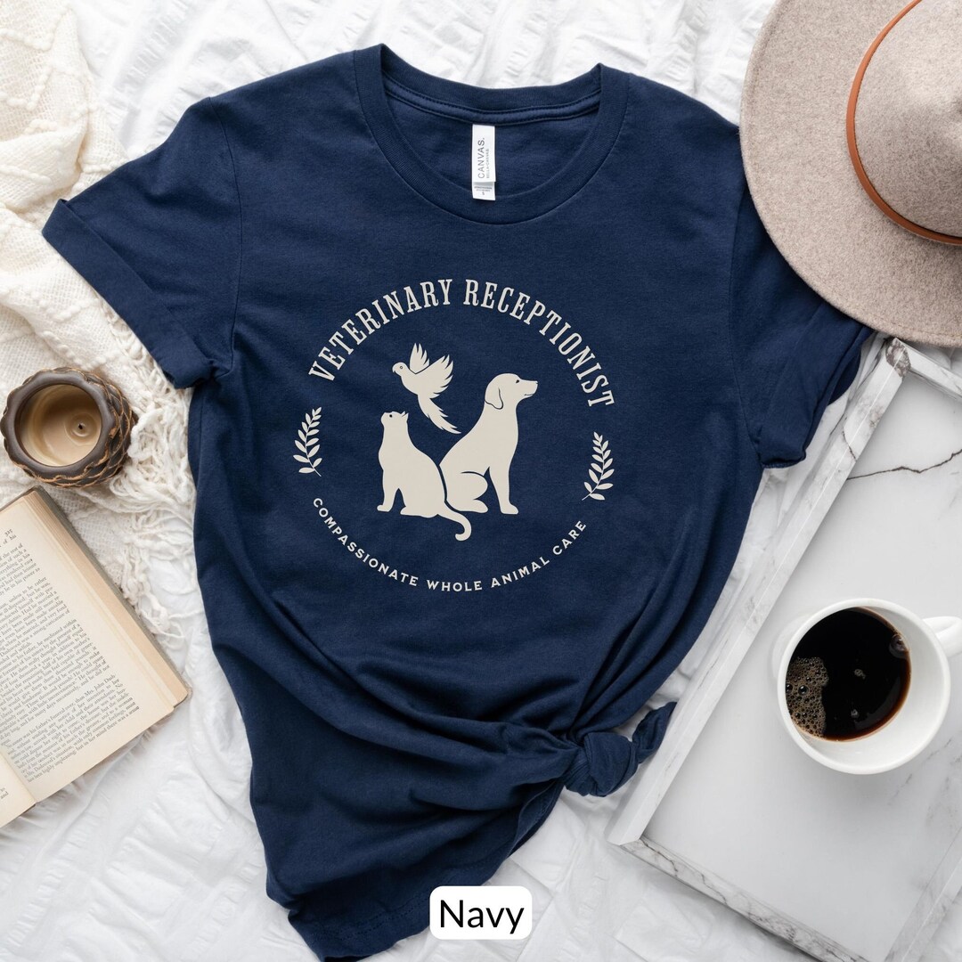 Vet Receptionist T-shirt, Vintage Style Veterinary Receptionist Tee ...