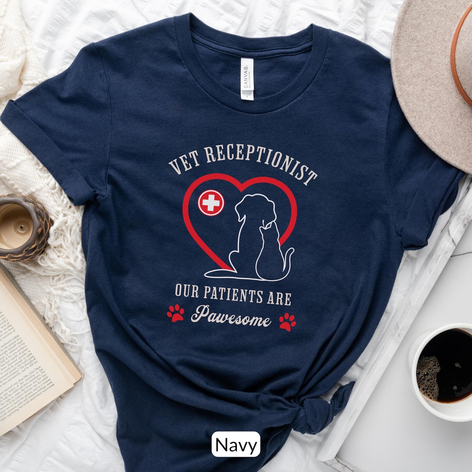 Vet Receptionist T-shirt for Veterinary Staff Shirts Vet Clinic Gift ...