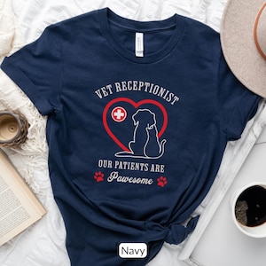 Vet Receptionist T-shirt for Veterinary Staff Shirts Vet Clinic Gift ...